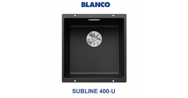 blanco sublime 400-u black sink - lightings.com.sg