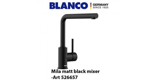 Blanco mila sink mixer matt black -526657 - lightings.com.sg