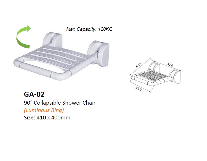 PVC COLLAPSIBLE SHOWER CHAIR -GA02 - lightings.com.sg